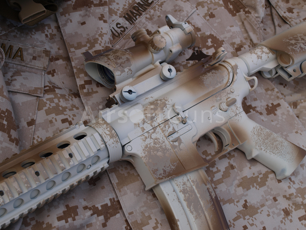 Camo Custom M4 SOPMOD, 160 m/s, AirsoftGuns, CM.007 | AirsoftGuns
